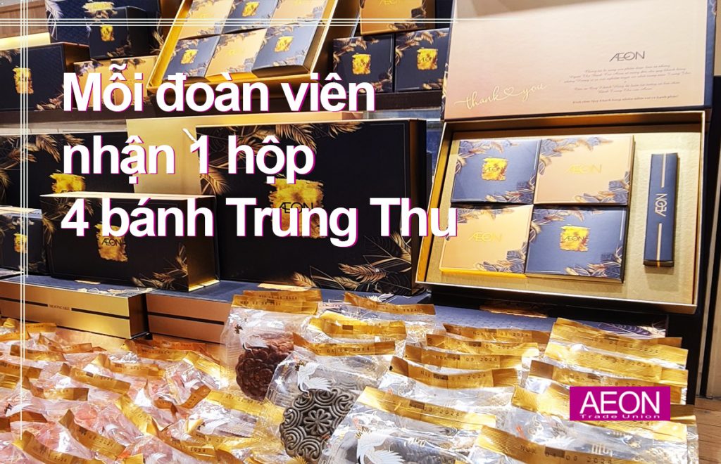 Đoàn viên nhận bánh Trung Thu AEON 2024 - Aeon Công Đoàn - Công Đoàn AEON Việt Nam